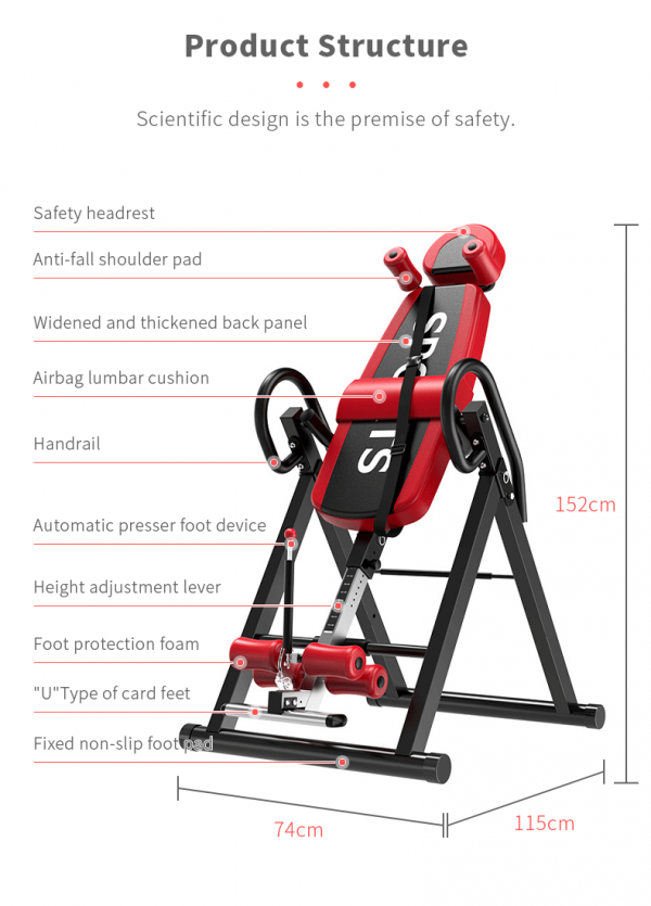 Tecno Train Fully Adjustable Superior Inversion Table Back Therapy ...